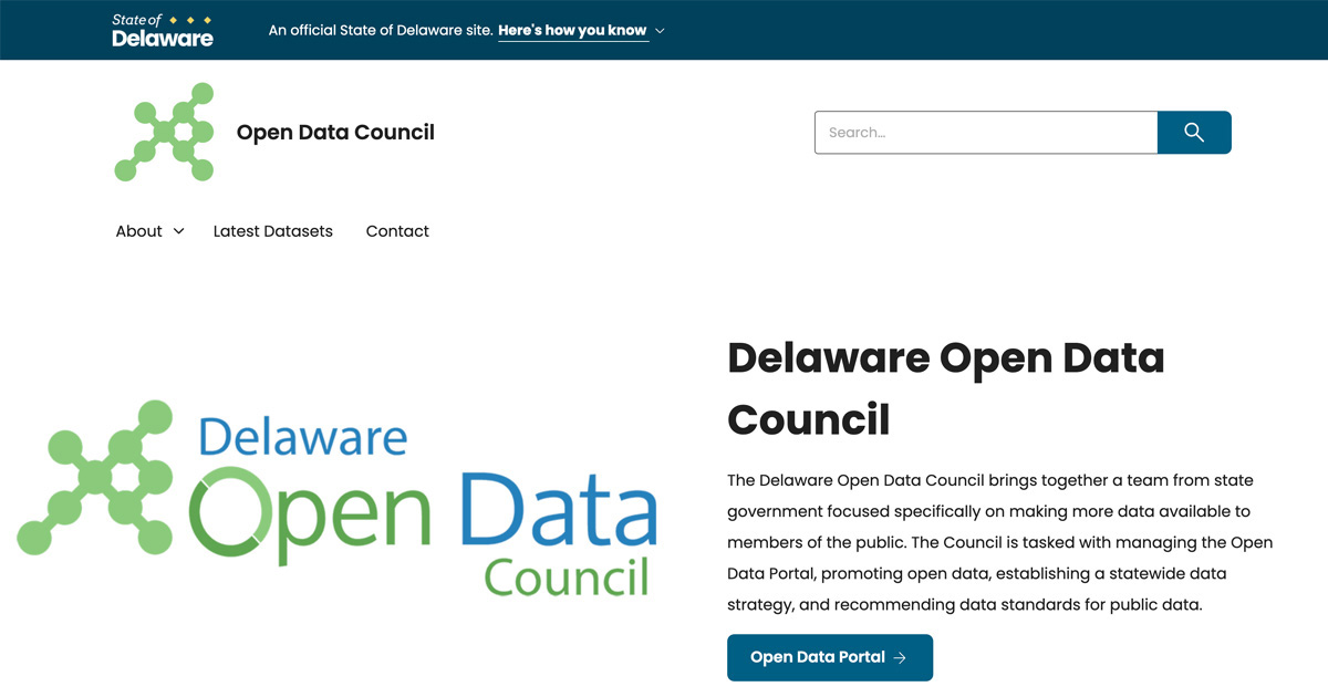Latest Datasets - Open Data Council - State of Delaware